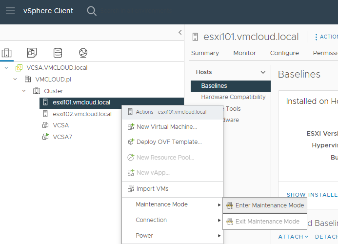 How to Upgrade ESXi Host with Lifecycle Manager – vmcloud.pl
