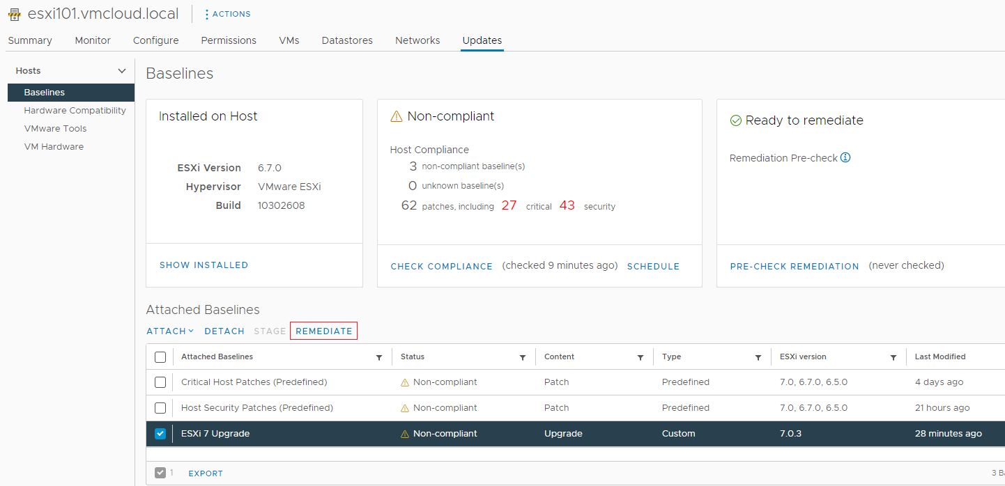 How to Upgrade ESXi Host with Lifecycle Manager – vmcloud.pl