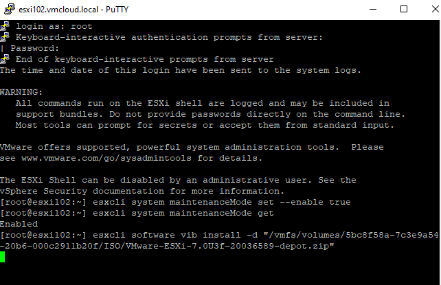 How to Patch ESXi Host with CLI – vmcloud.pl