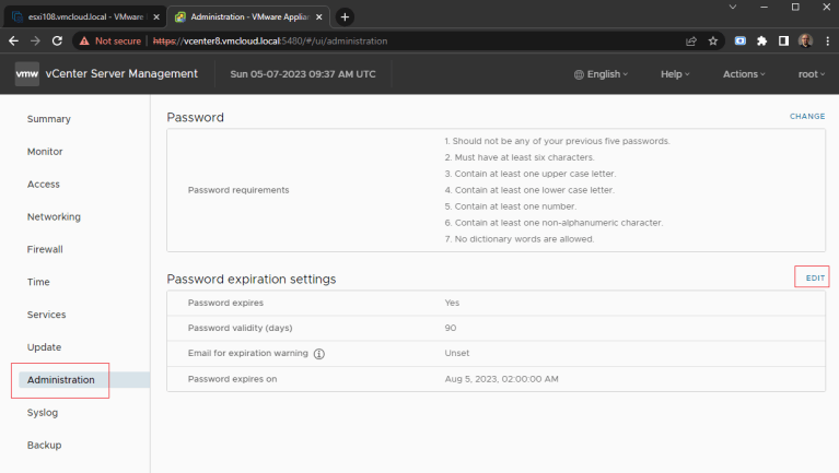 How to Reset vCenter Server Appliance Root Password – vmcloud.pl