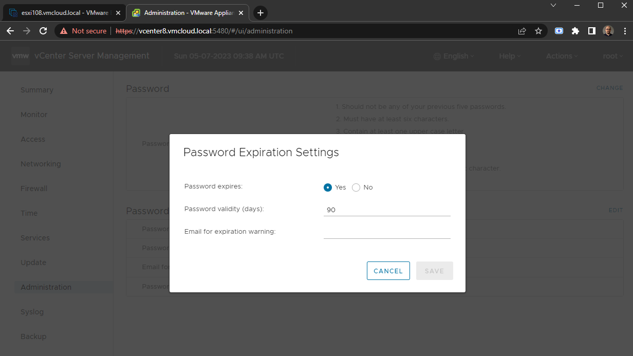 How to Reset vCenter Server Appliance Root Password – vmcloud.pl