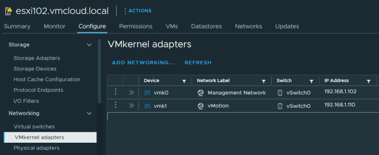 How to Configure vMotion in VMware vSphere – vmcloud.pl