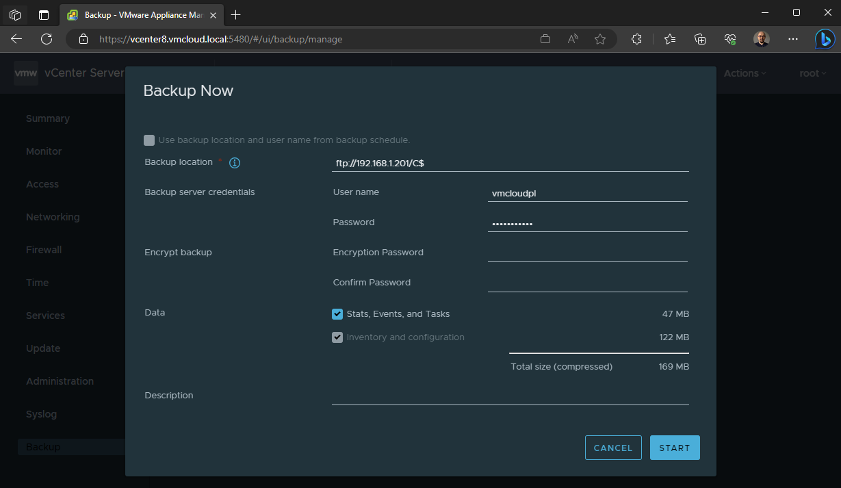 How to Backup vCenter Server – vmcloud.pl