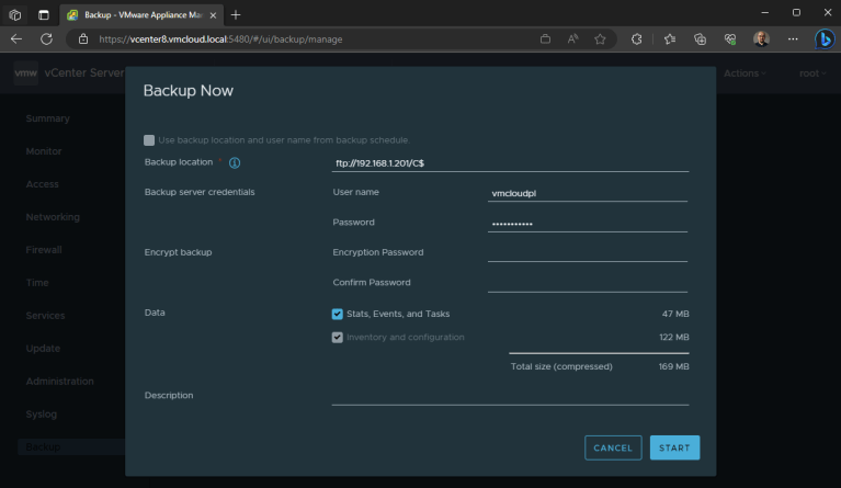 How to Backup vCenter Server – vmcloud.pl