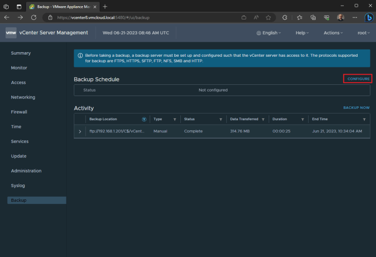How to Backup vCenter Server – vmcloud.pl