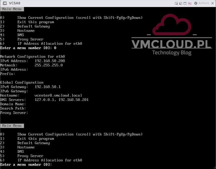 vCenter Server Appliance Error fix: Setting ip/ipv6 configuration failed: IP Configuration not ...